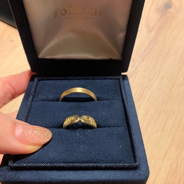 Fern Gold Wedding Ring With a Fern Motif. the Fern Gives the Wedding ...