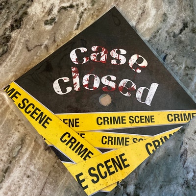 Case Closed Graduation Cap Topper, Funny Criminal Justice Grad Cap ...