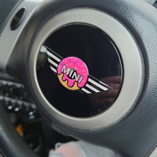 Custom Steering Wheel Gel Overlay Emblem Badge Sticker - Fits All MINI ...