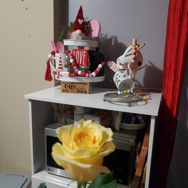 Valentine's Decor Bundle, Pink, Set of 3, Valentine Tiered Tray ...