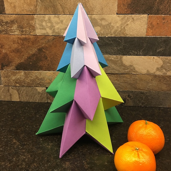 Pine Christmas Tree 3D Papercraft PDF Pattern / DIY Xmas Low Poly Paper ...