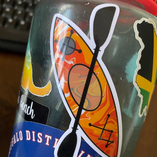 Kayak Sticker | Vinyl Waterproof Decal | Adventure Sticker for Water ...