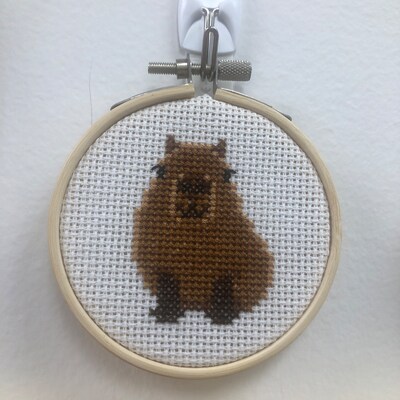 Capybara Cross Stitch Pattern PDF Capybara Embroidery Instant Download ...