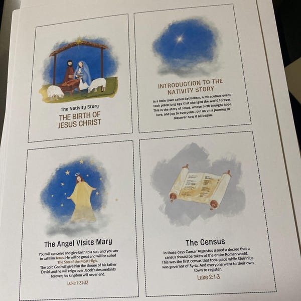 Scripture Advent Calendar for Printable, Christmas Countdown, Bible ...