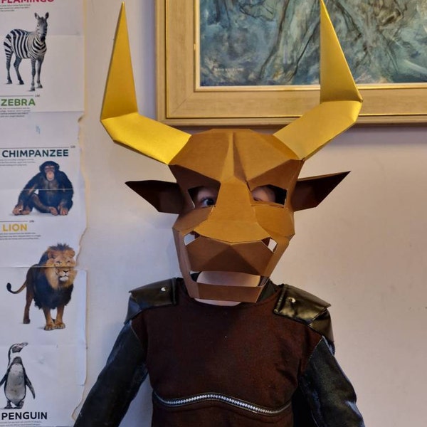 MINOTAUR Paper Mask - Make a Bull Mask With This Instant Download ...