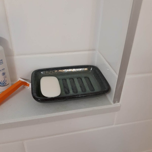Handmade Ceramic Soap Dish: Raised Center Soap Holder - Etsy