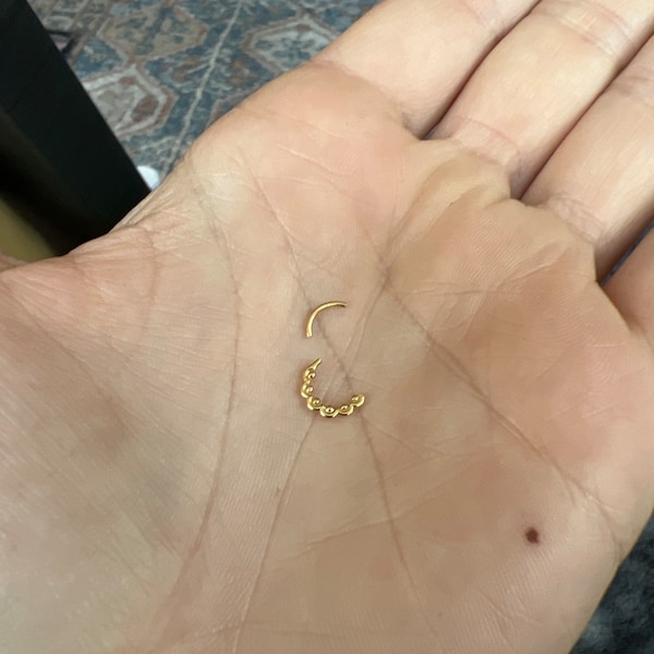 Dainty 6mm Septum Ring, Snug Fit Septum Hoop, Delicate, Indian Septum ...