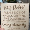 Baby Sleeping Sign, Please Do Not Knock or Ring Doorbell Wood Sign, Do ...