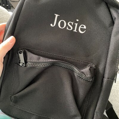 Personalised Kids Backpack Embroidered With Name Initials Choice of ...