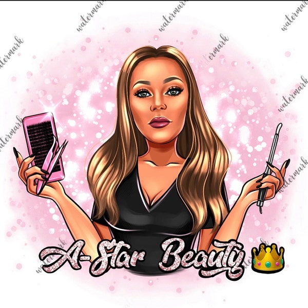 Digital Portrait Logo Digital Portrait Logo Design Custom Portrait Logo ...