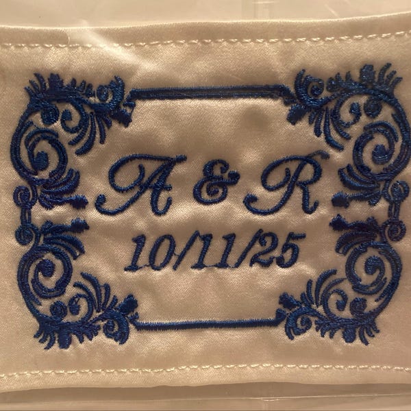 Wedding Dress Label Something Blue Custom Label Personalized Wedding ...