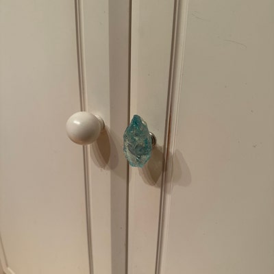 Sea Glass Knobs, Round Sea Glass Knobs, 25% Off Beach Knobs, Frosted Glass Knobs, Bright Glass ...