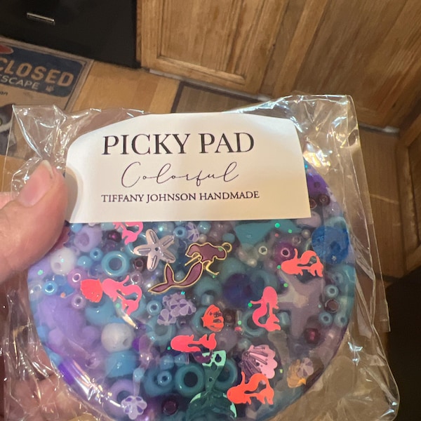 Large Bead Color Pick Pad - Fidget Pick Toy - Pick Pad - Pick, Peel ...