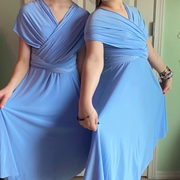 Lilac Grey Bridesmaid Dress Convertible Wrap Dress, Lilac Grey Infinity ...
