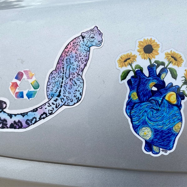 Starry Night Heart Sticker/ Starry Night Sticker / Weather Proof ...