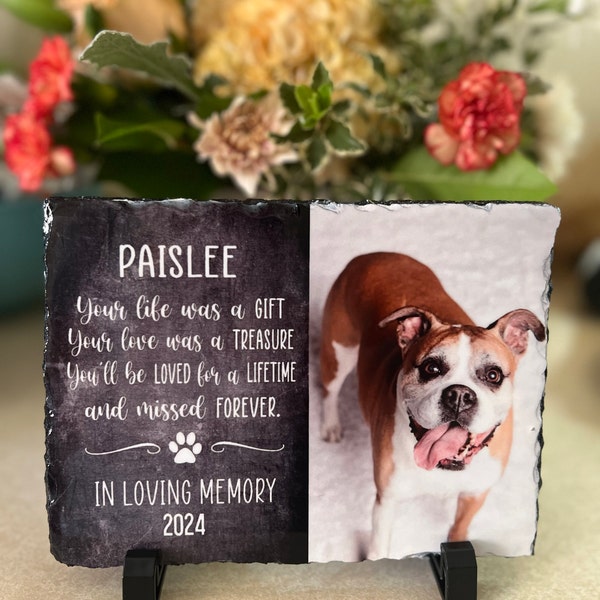Pet Memorial, Photo Slate, in Loving Memory, Man's Best Friend, Loss of ...