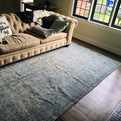 Old Rug.7.x.10 Ft.vintage Turkish Rug.boho Decor Rug.overdyed Area Rug ...