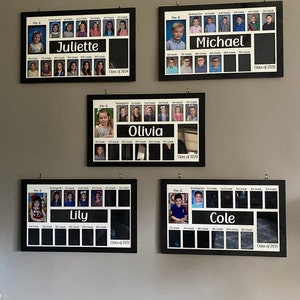 3D Pre-k-12 School Years Picture Frame gray Stain - Etsy