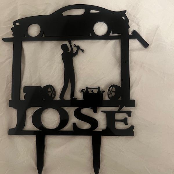 Mechanic Birthday Cake Topper, Auto Mechanic Retirement Cake Topper ...