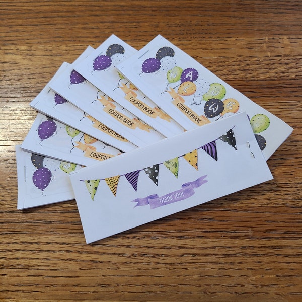 Halloween Coupon Template: Printable Coupon Book, Editable Coupons, Diy ...