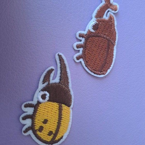 Tiny Beetle Patch, Unicorn Beetle Patch, Iron on Patch, Embroidered ...