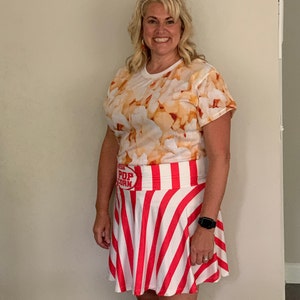 Popcorn Costume for Teens and Women, Popcorn Shirt, Popcorn Skirt, Food ...