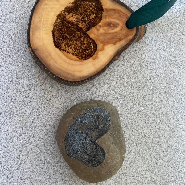 Custom Made Fingerprint Worry Stone, Free Engraved Personalization ...