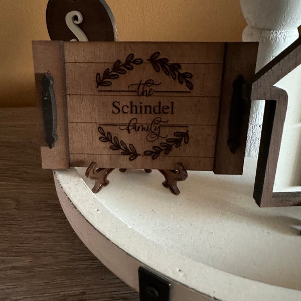 Personalized Mini Serving Tray Sign, Tiered Tray Decor Bundle, Modern ...