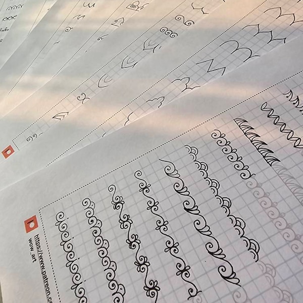 1.easiest Patterns Training Sheets for Beginners! Pdf,jpeg.mandala Art ...