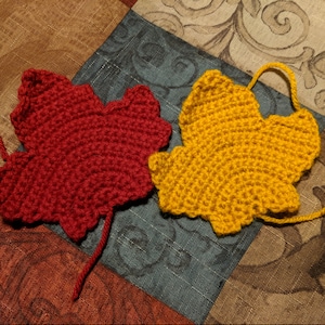Maple Leaf Coasters - PDF Crochet Pattern - Instant Download - Etsy