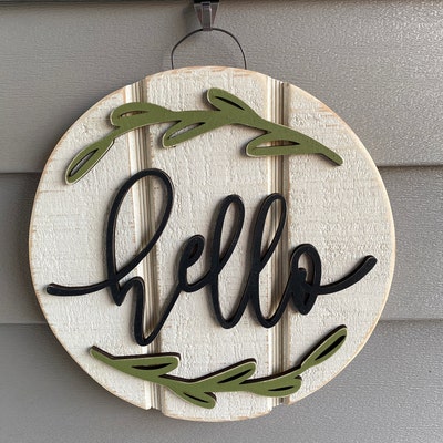 Mini Hello Sign 11 Small Wood Shiplap Sign Modern - Etsy