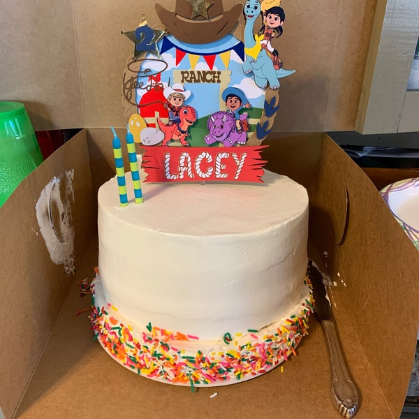 Dino Ranch Cake Topper|dino Ranch|dino Ranch Birthday Decorations|dino ...