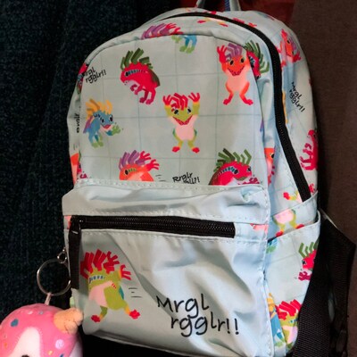 Geometric Murloc Mini Canvas Backpack Purse READY TO SHIP - Etsy