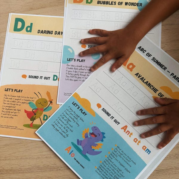 ABC Summer Mini Pack L–P | Printable Preschool Letters Worksheets | Fun ...