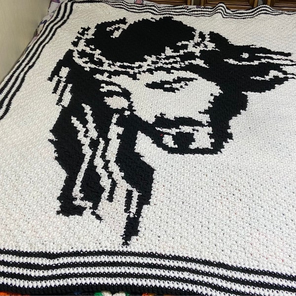 JESUS C2c Crochet Graph Pattern With Row by Row Color Chart ...