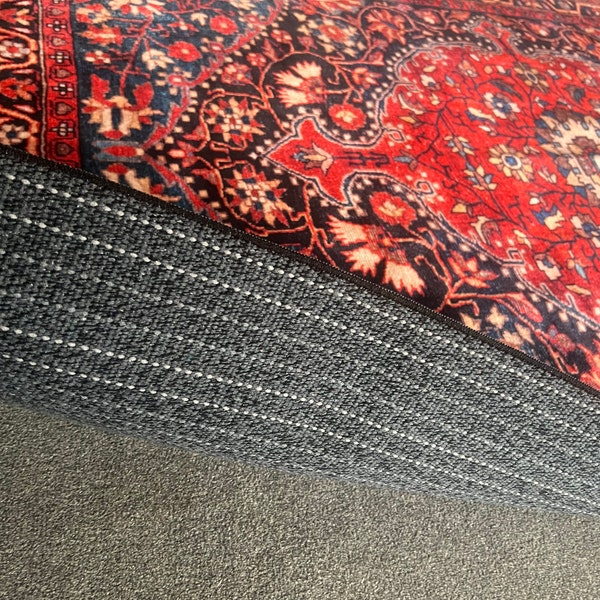 Oriental Medallion Red Area Rug Rustic Mid Century Modern Small Large ...