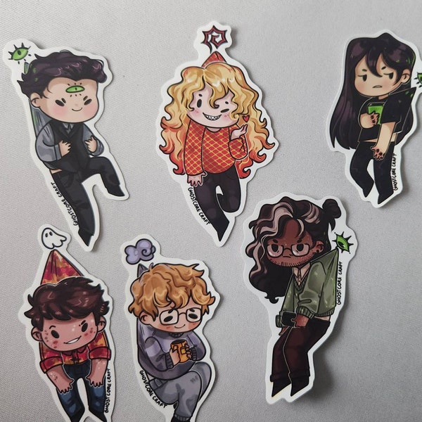 TMA the Magnus Archives Chibi Stickers Jon Martin Tim Elias Michael ...