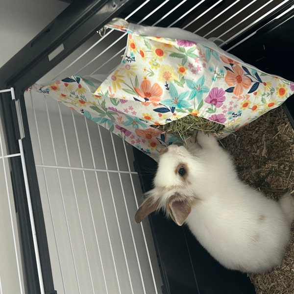 Large Hay Bag for Rabbits, Large Hay Bag for Guinea Pig, Handmade Hay ...