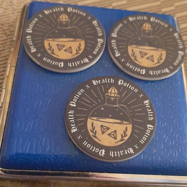 D&D Potion of Healing Tokens Dungeons and Dragons Health Potion Tokens ...
