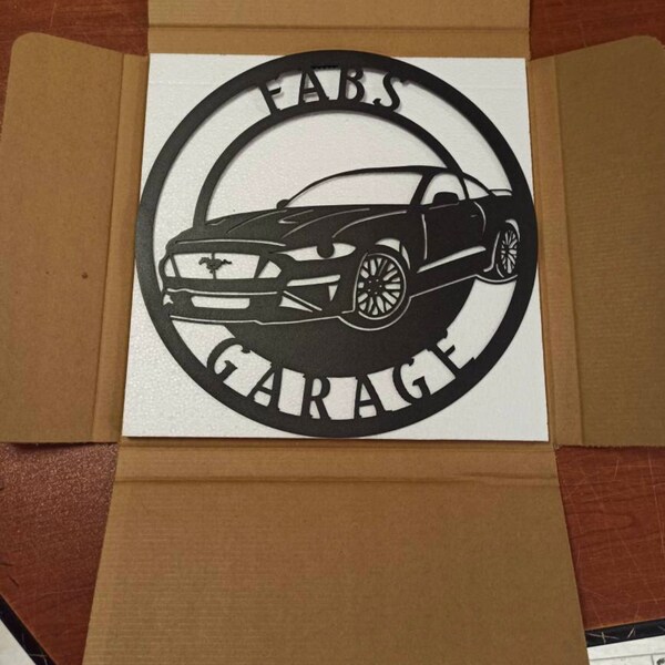 Ford Mustang Metal Sign, Garage Sign, Car Sign - Etsy