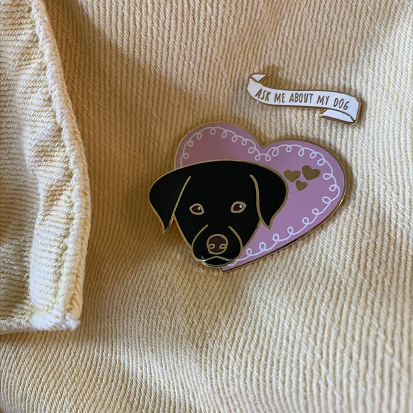 Dog Enamel Pin, Valentines Pin, Enamel Pin, Best Friend, Dog Pin, Gift ...