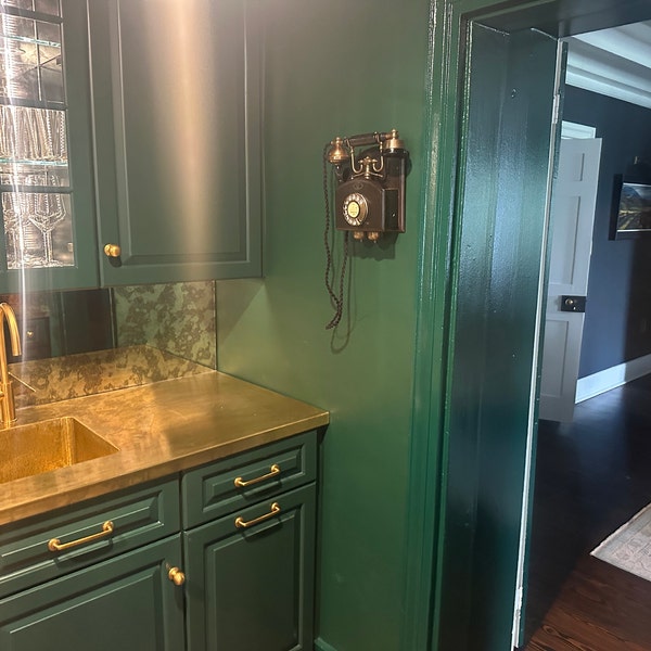 1930's Style Wooden Wall Telephone With a Shelf - Etsy