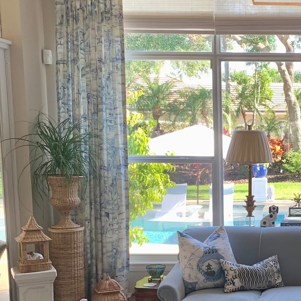 Acrylic Lucite Rectangular Curtain Rod Set- Gold - Includes Drapery ...