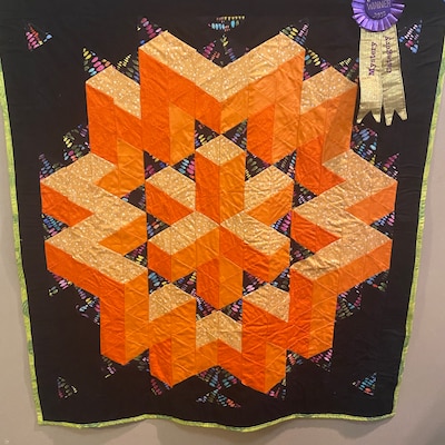 ASTERISK Quilt Pattern EASY Beginner Friendly Project 3D Quilt Finished ...