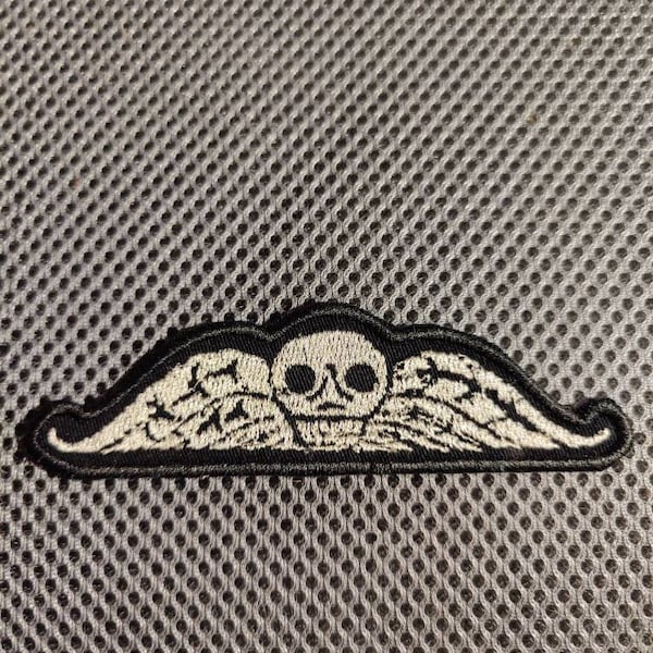 Deaths Head Tombstone - Embroidered Iron-on Patch - Etsy