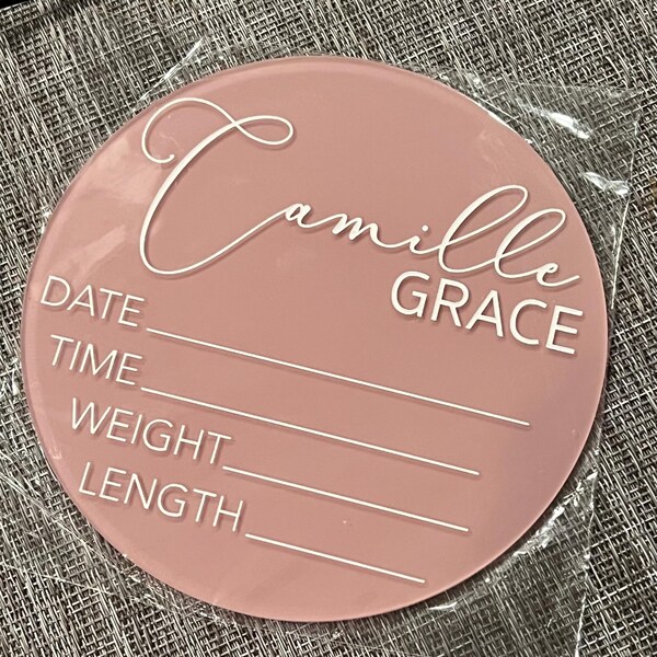 Acrylic Baby Milestone Marker, Baby Milestone Discs, Interchangeable ...