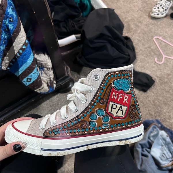 Customizable Hand-tooled Leather on Converse - Etsy