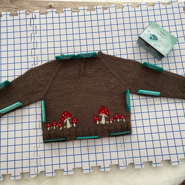 PDF Knitting Pattern, Toadstools Embroidered Cardigan With Video ...