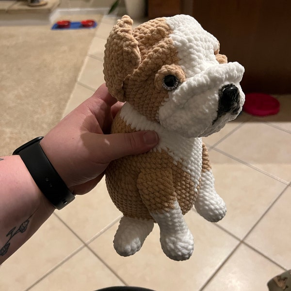 English Bulldog Crochet Pattern, Bulldog Dog Amigurumi Pattern, Crochet ...