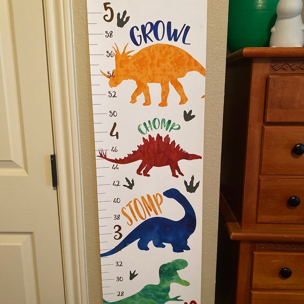Dinosaur Growth Chart. Personalized Growth Chart. Personalized Growth ...